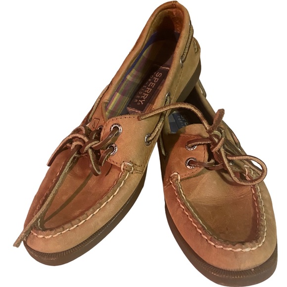 Sperry | Shoes | Sperry Tan Brown Leather Top Sider Boat Shoe Slide In ...